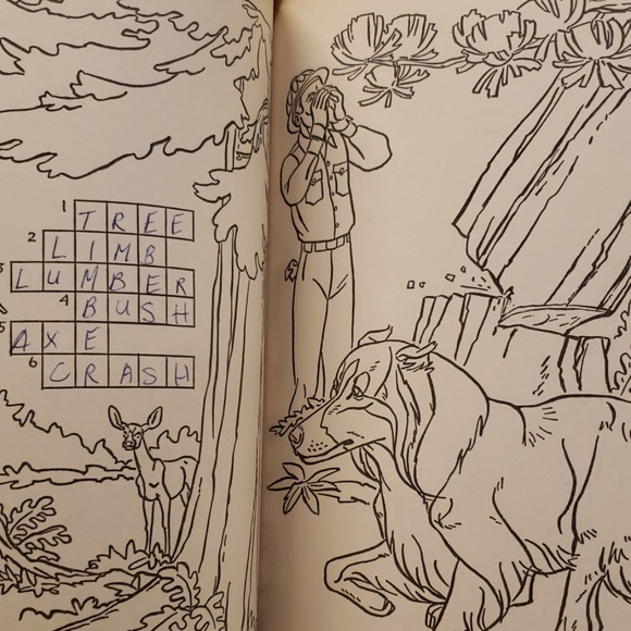 lassie | Other | Lassie Collie Old Vintage Looking Coloring Book | Poshmark